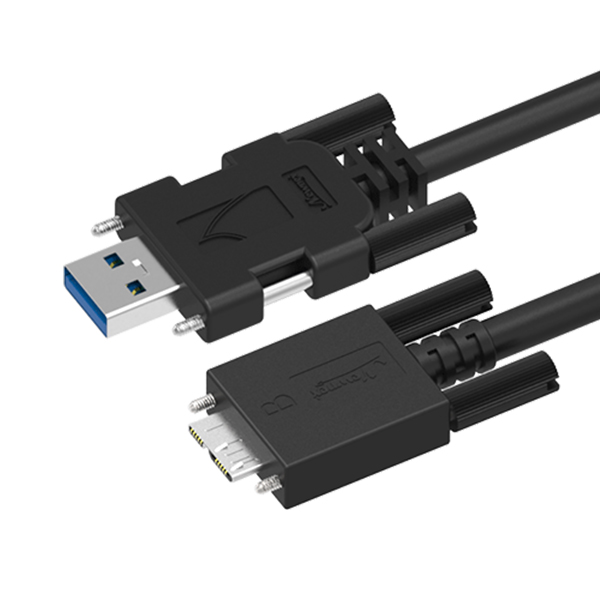 Premium Micro USB 3.0 Cable with Screw Lock and Right Angle Options