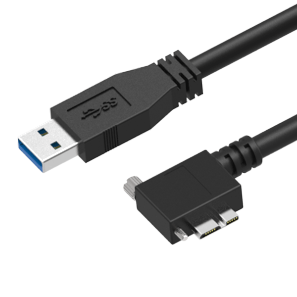 Premium Micro USB 3.0 Cable with Screw Lock and Right Angle Options